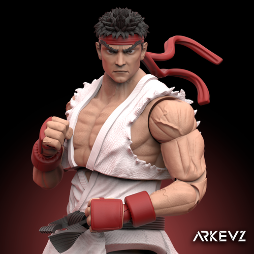 🧸 Action Figure Ryu Street Fighter・ STL File for 3D printing・Cults