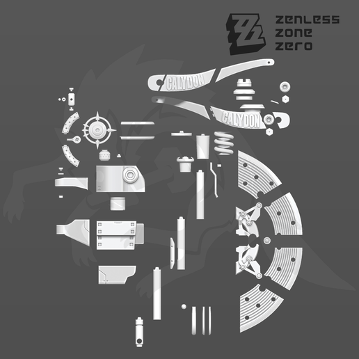 🛞 Zenless Zone Zero Piper Wheel weapon ZZZ 3d model for cosplay stl ...
