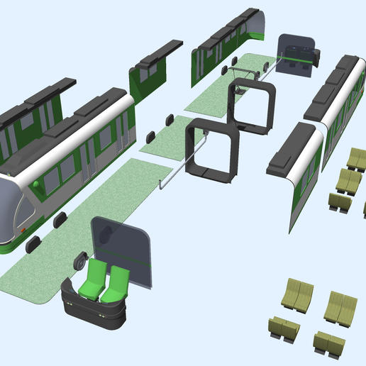 🚆 TRAIN Tramvia TRANVIA CAR VEHICLE TRAM CITY 3D MODEL・ STL File for 3D ...