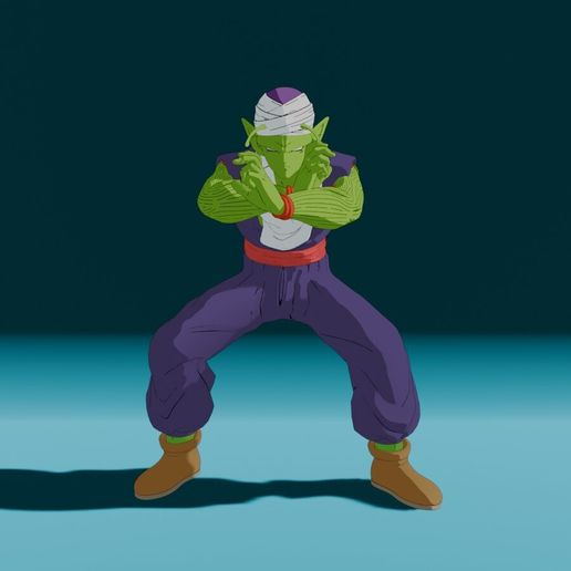 Archivo STL Piccolo Dragon Ball Low Poly 🐉 (OBJ)・Idea de impresión 3D ...