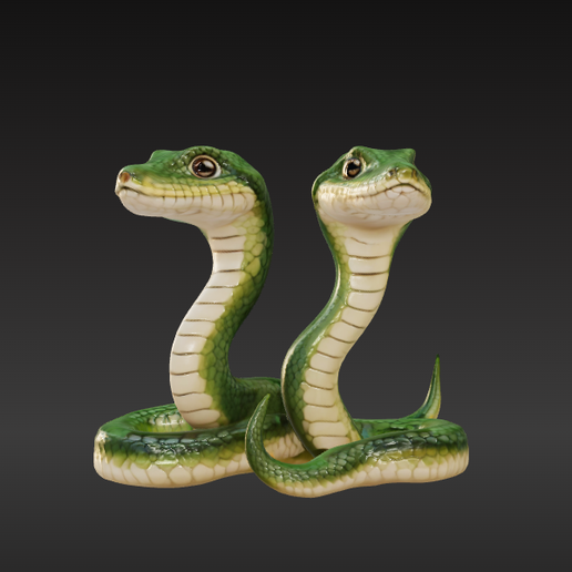 STL file Twin Snake 🐍 ・3D printer design to download・Cults