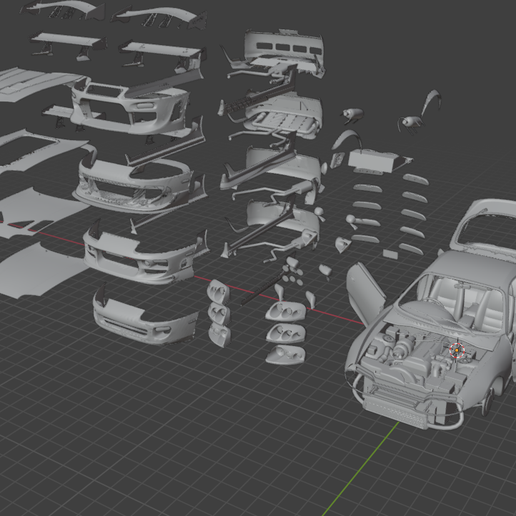 🚗 Toyota Supra MK4 - Kit Model・ STL File for 3D printing・Cults
