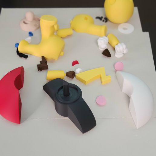 🐉 It’s a ME!! Pikachu!! Multi Part・ STL File for ・Cults