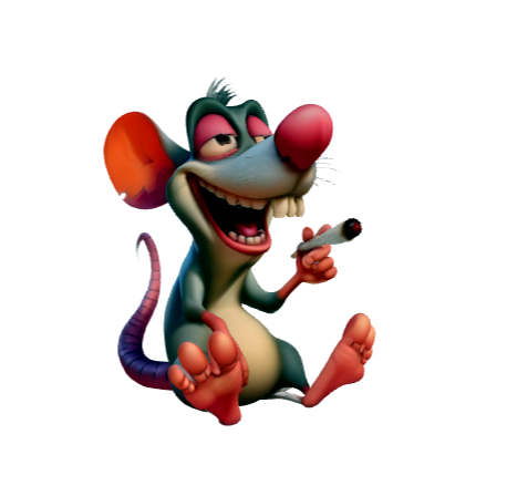 🐀 P58 Rat Smoking Marijuana・ STL File for 3D printing・Cults