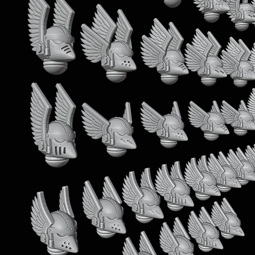3D file GLOOMY ANGELS BEAKY HELMETS FOR NEW HERESY 🆕 ・3D printer design ...