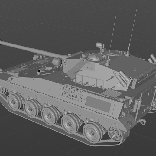 🪖 French MARS-15 light tank 3D model material・ OBJ File for 3D printing ...