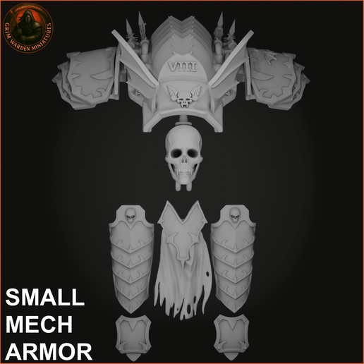 🤏 Nocturnal Counts Small Mech Armor・ 3D File for 3D printing・Cults