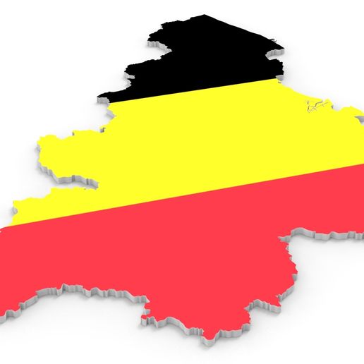 🇧🇪 Belgium 3d map・ STL File for 3D printing・Cults