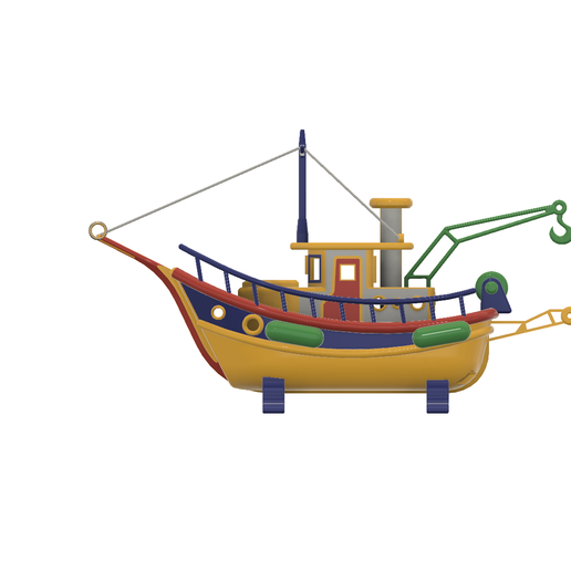 STL file Barca da pesca ⛵ ・3D printing design to download・Cults