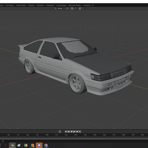 🚗 TOYOTA AE-86・ OBJ File for 3D printing・Cults