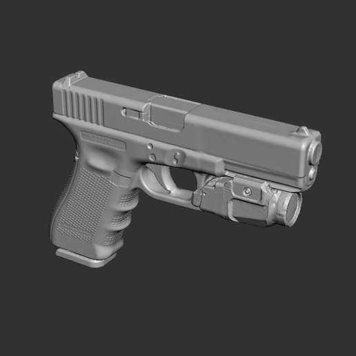 STL file Glock 17 Gen4 Streamlight TLR7 A Real Size Scan 3D Gun Mold 🔫 ...