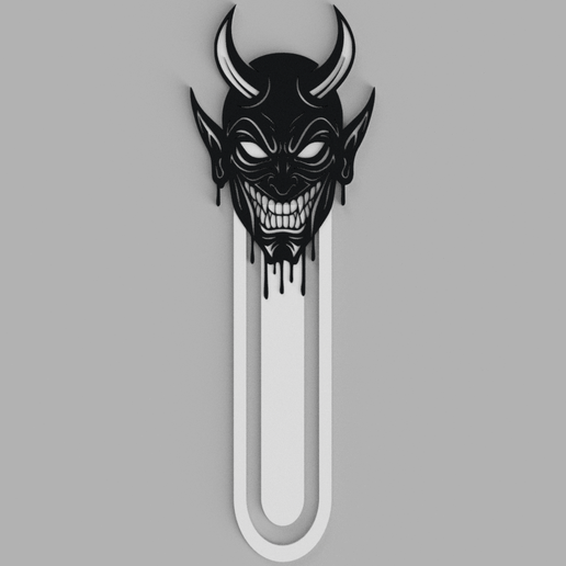 🔖 DEMONIO calabera Diablo Señalador para libros・Archivo STL Gratis para ...