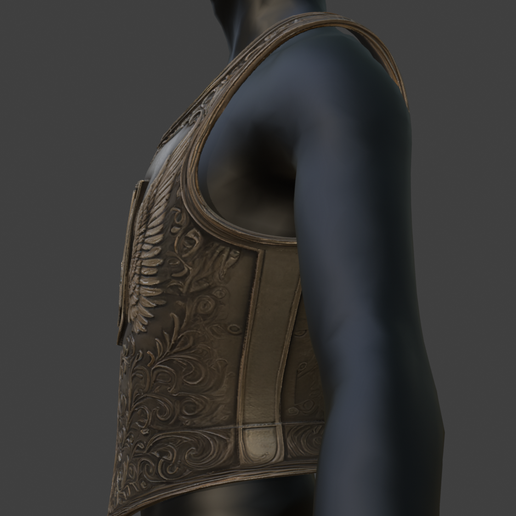 🎭 Ukrainian Cossack Iron Chest Armor・ STL File for 3D printing・Cults