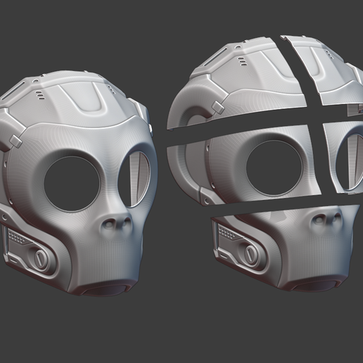 🐒 Neo Monkey - cosplay sci-fi mask - digital stl file for 3D-printing ...