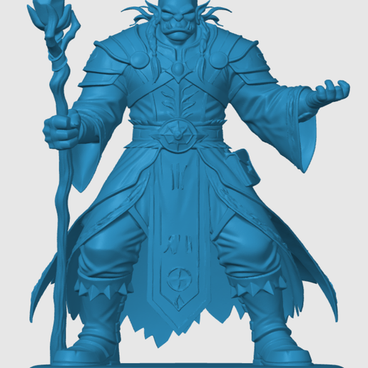 🎲 Orc Warlock・Free STL File for 3D printing・Cults