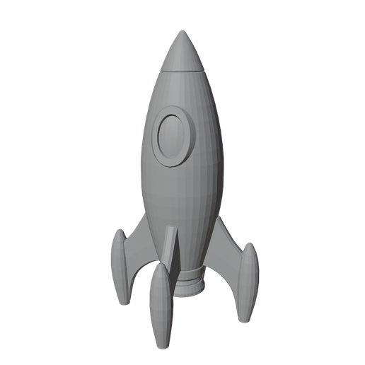 🚀 Retro Rocket Ship – 3D Printable Stylized Spacecraft Model STL + GLB ...