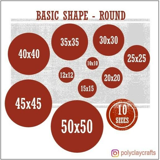 📁 Polymer Clay Cutters | Basic Shape – Round | Digital STL File | 10 ...