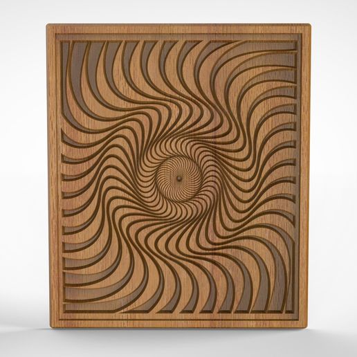 🌊 Wall Panel Decor "Optical illusion" waves from a drop png,dxf,svg,stl ...