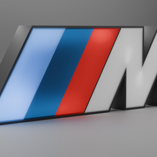 🏢 BMW M LED SIGN・ STL File for 3D printing・Cults