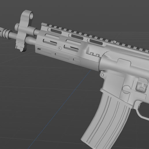 OBJ file South Korea Daewoo K2 rifle digital model 3 types 🗺️ ・Template ...