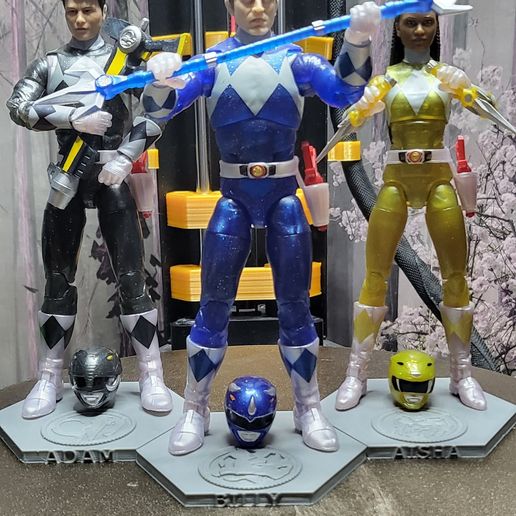 🌩️ Lightning collection power ranger stands・Free STL File for ・Cults