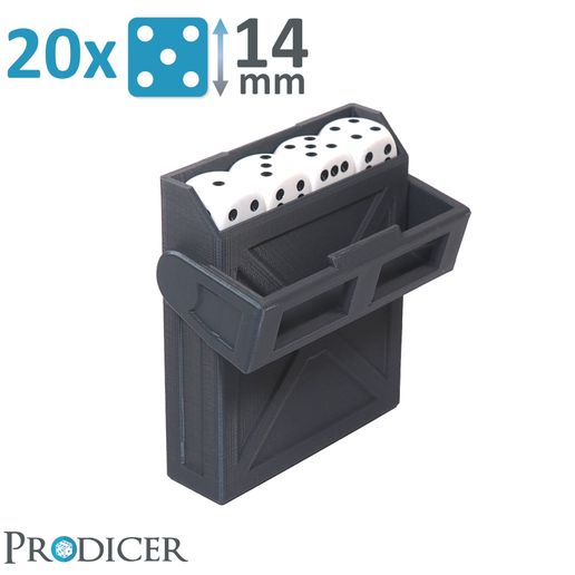 🎲 Dice Pro Keeper 20x14mm compact dice storage box by PRODICER・ STL ...