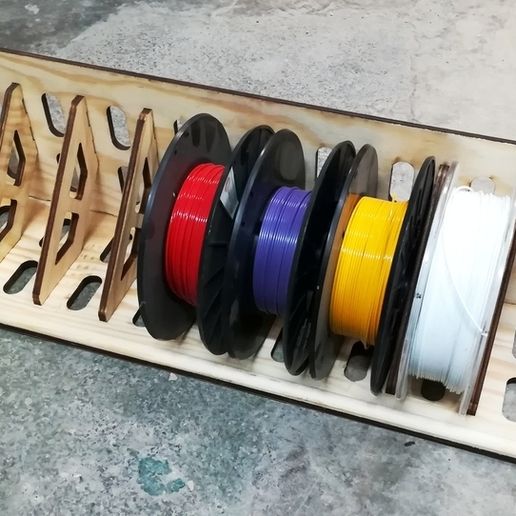🪢 Laser Cut Filament Rack・Free DXF File for CNC machining - Laser ...