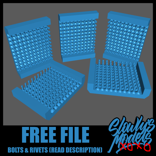 🛞 Bolts And Rivets・Free STL File for ・Cults