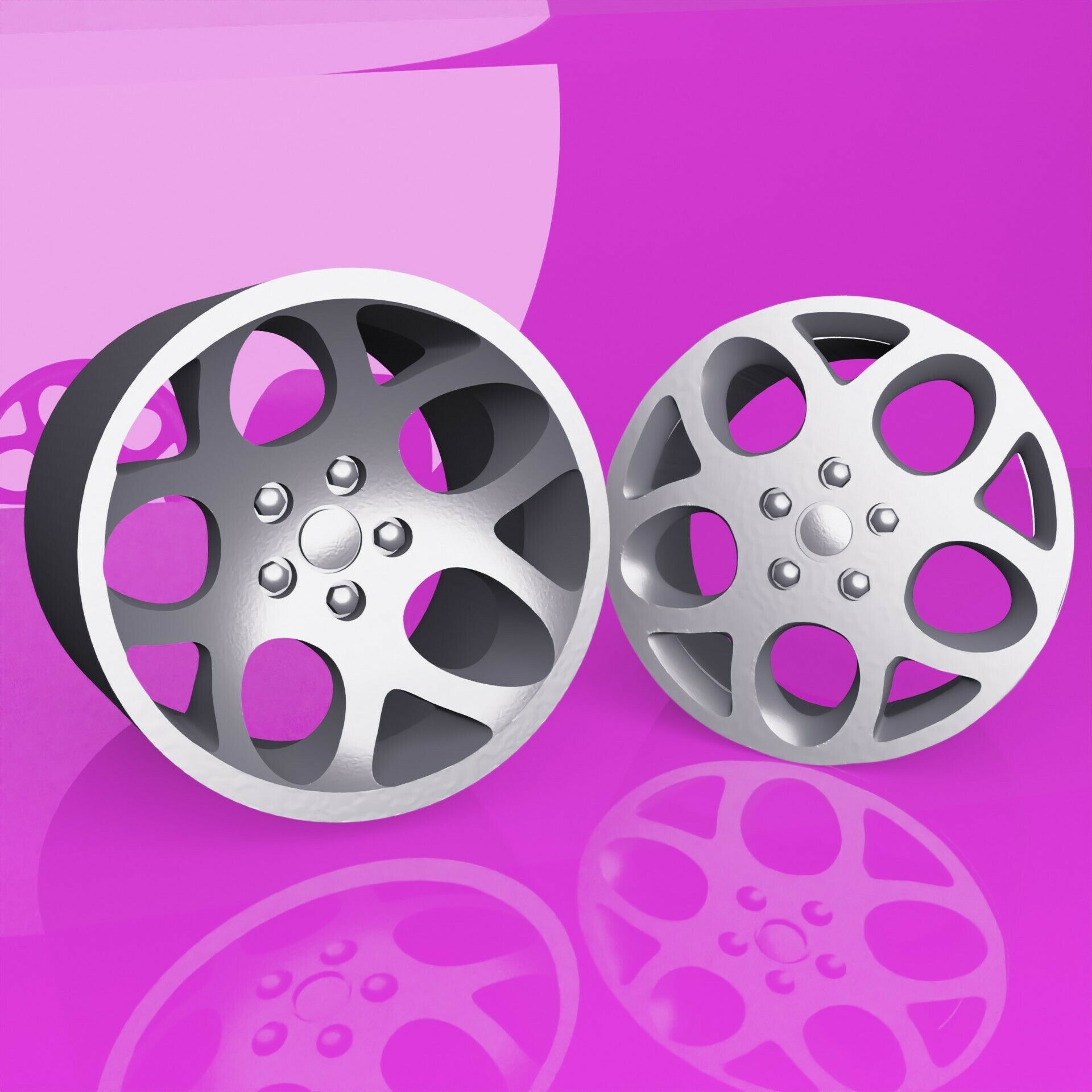 STL file DIABLO VT 6.0 SE WHEELS (18 INCH) 1/24TH MODEL・3D printer design to download・Cults