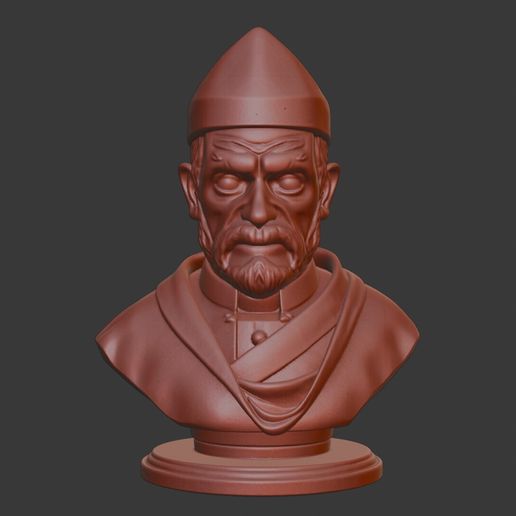 👤 Bishop Head Bust 3D STL Printable - 3D Model STL 3D print model・ STL ...