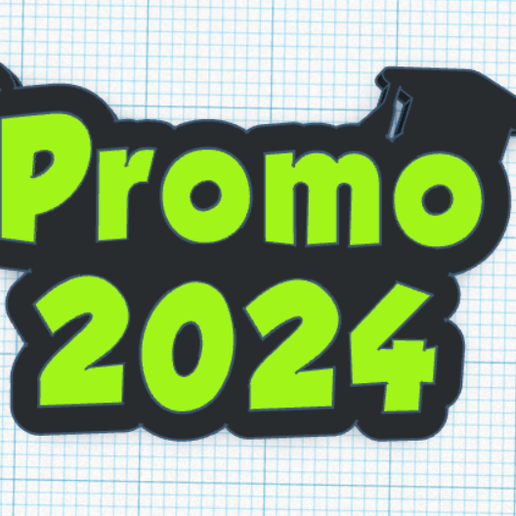 Archivo STL llavero promo 2024 egresados promocion 🔑 ・Plan de impresora ...