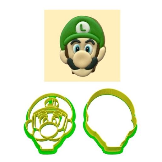 STL file LUIGI FRIEND SUPER MARIO BROS NINTENDO COOKIE CUTTER AND STAMP ...
