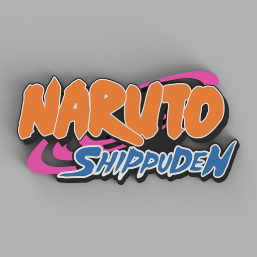 🎨 Naruto Shippuden Logo・ 3D File for 3D printing・Cults