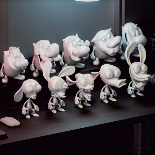 free printable ren and stimy coloring pages