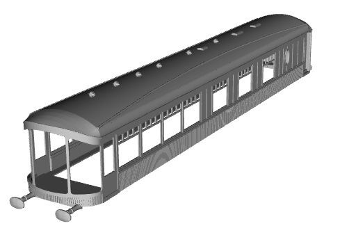 🚗 CR/LMS Pullman Observation Car "MAID OF MORVEN" 1/148 scale・ 3D File ...