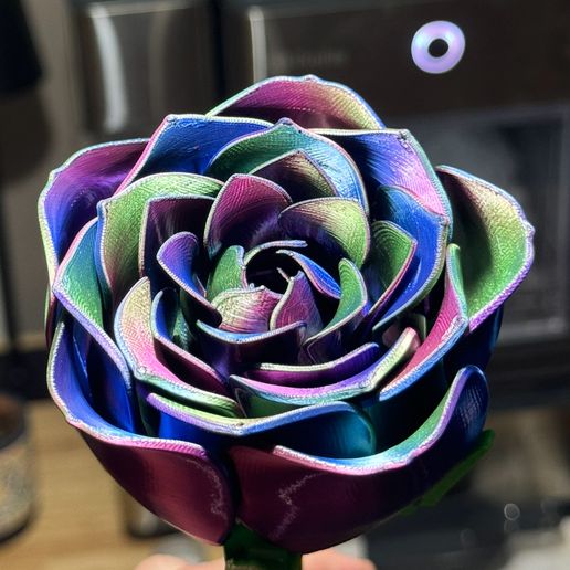 3D printable ROSE Mechanised Articulated Flower • made with Bambu A1 ...