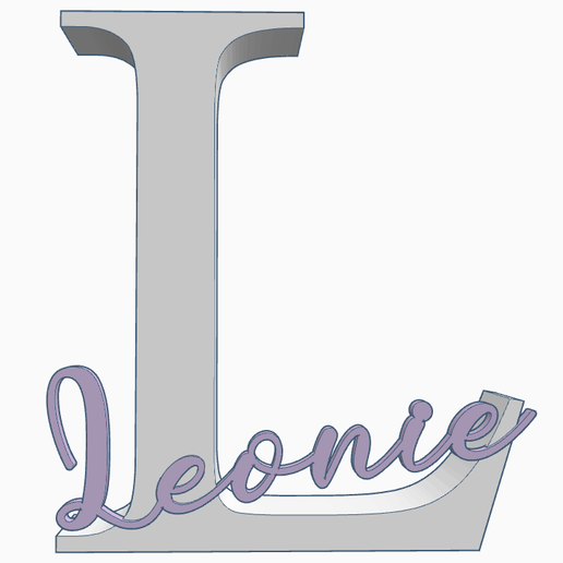 STL file Name Leonie / Letter / Letter L 🚩 ・3D printable design to ...
