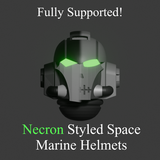 🎲 SM Necron Themed Helmets・ 3D File for 3D printing・Cults