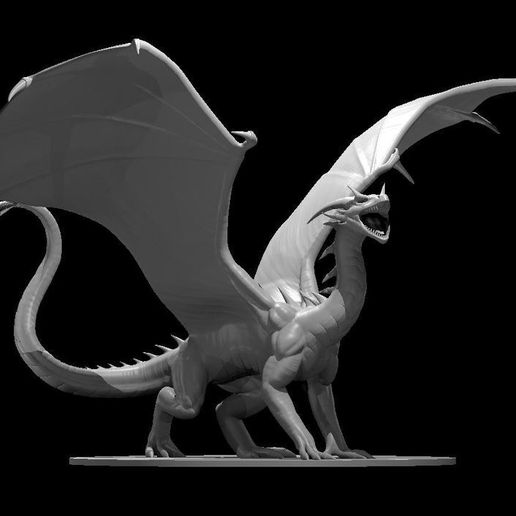 🐉 Mithral Dragon・Free STL File for 3D printing・Cults
