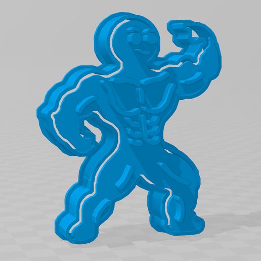 Free STL file Bodybuilder gingerbread man 1 - cookie cutter 👨 ・Template ...