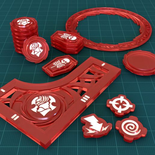 👴 Old Umbrey tokens set・ 3D File for 3D printing・Cults