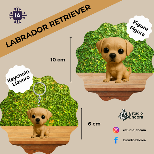 🗝️ Labrador Funko Figure 10cm + Keychain 6cm・Free STL File for 3D ...