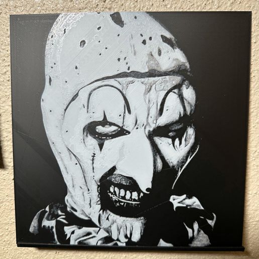 🎨 HueForge- Terrifier - Art the Clown・Free 3MF File for 3D printing・Cults