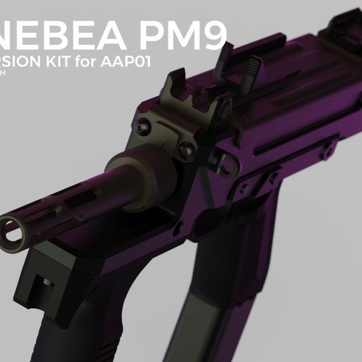 🔫 [AAP01 KIT] Minebea PM9 CONVERSION KIT FOR AAP-01 (ACTION ARMY) AIRSOFT・ 3D File for 3D ...