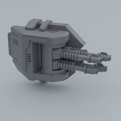 🔫 Quad Laser Cannon Armoured Sponson・ 3D File for ・Cults