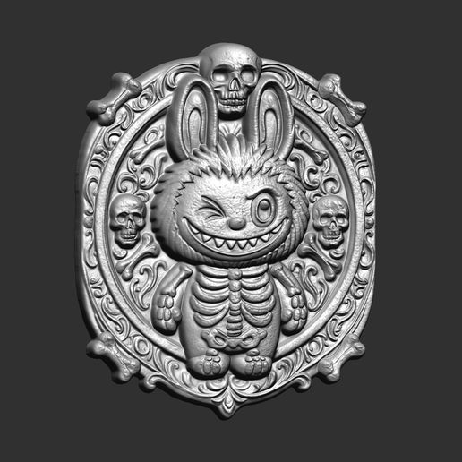 💀 skull labubu cnc model・ STL File for 3D printing and CNC machining ...