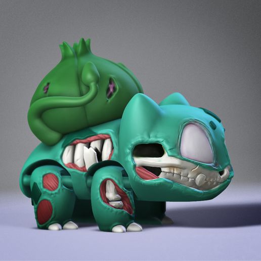 STL file Zombie Bulbasaur 🧟 ・Model to download and 3D print・Cults