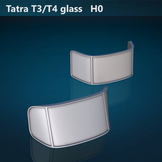Free STL file Tatra T3/T4 front and rear glass H0 🚋 ・3D print design to ...