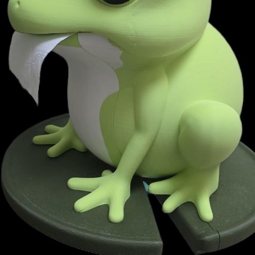 🐸 FROG TOILET PAPER DISPENSER WITH BASE・ STL File for 3D printing・Cults