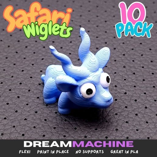 🐊 Safari Wiglets - 10 Pack・ STL File for 3D printing・Cults